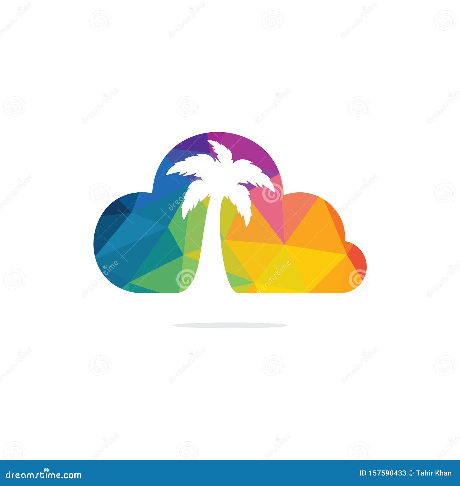 Creative Simple Palm Tree Vector Logo Design Stock Vector ...