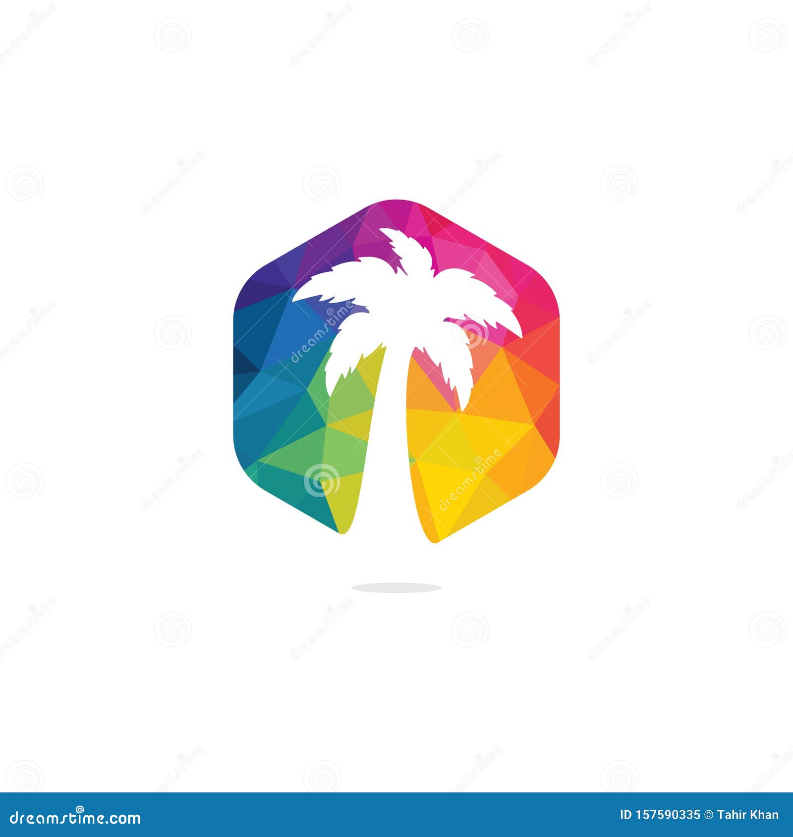 Creative Simple Palm Tree Vector Logo Design Stock Illustration ...