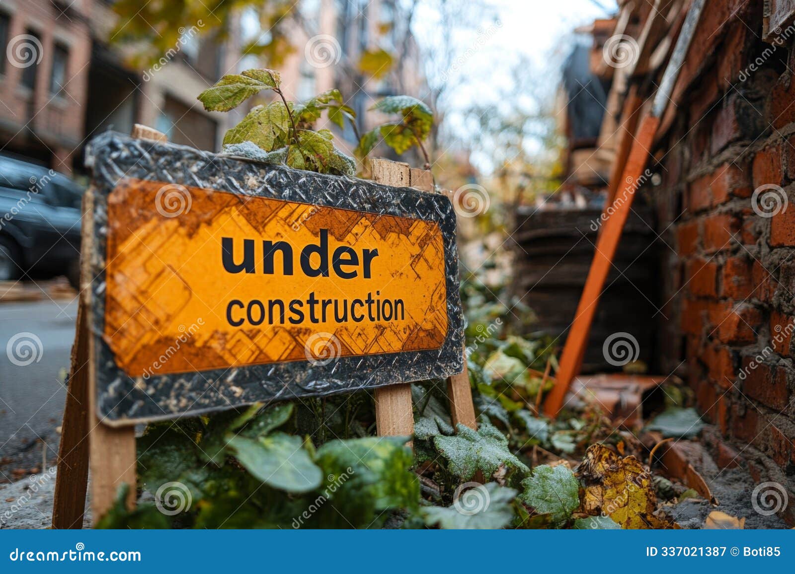Creative Site Under Construction Sign for Websites on Solid White ...
