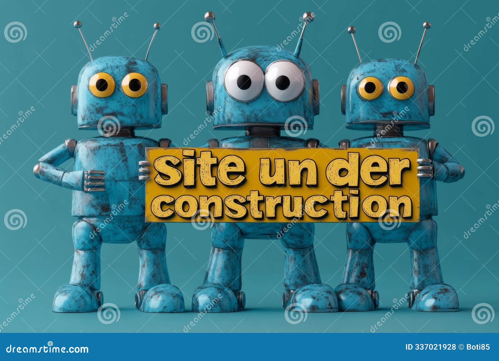 Creative Site Under Construction Sign for Websites on Solid White ...