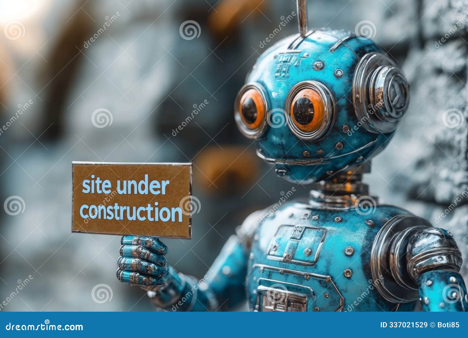 Creative Site Under Construction Sign for Websites on Solid White ...