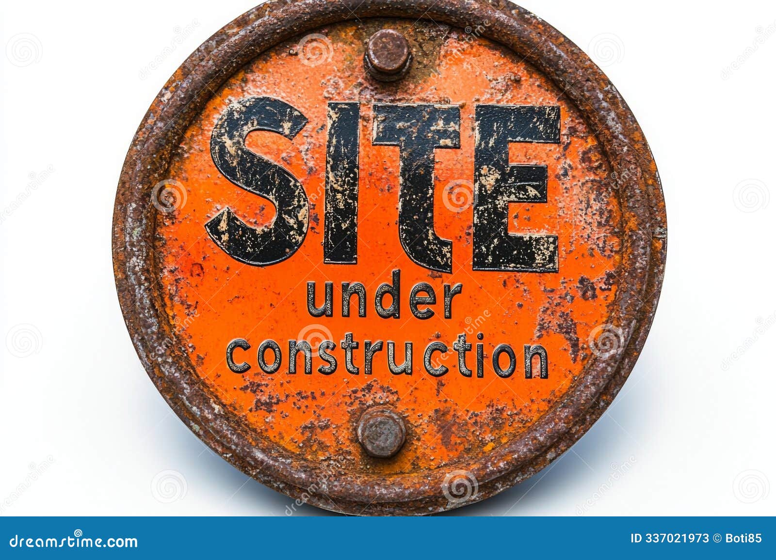 Creative Site Under Construction Sign for Websites on Solid White ...