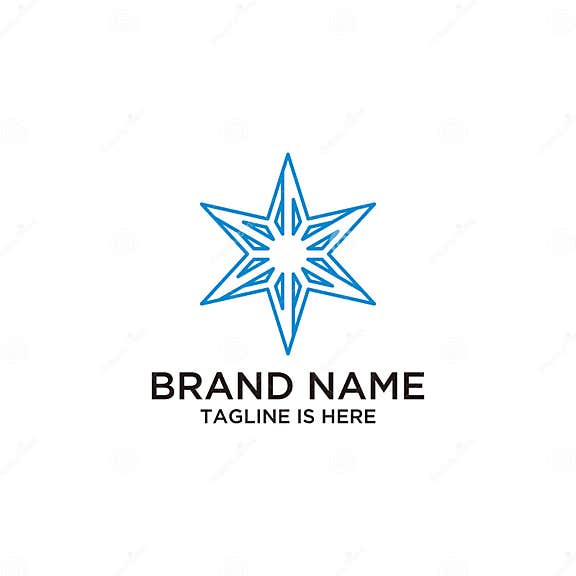 Creative Six Star Design Logo, Element Six Stock Vector - Illustration ...