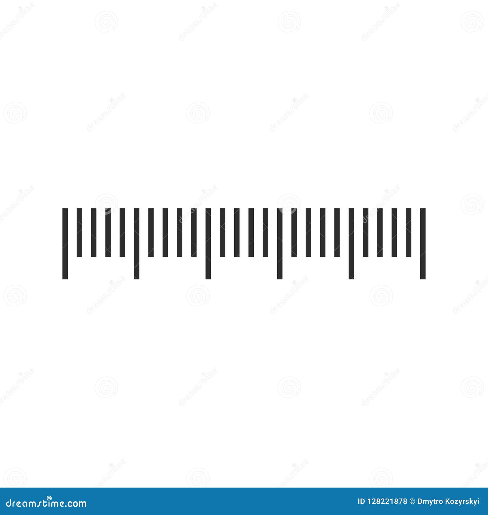 Creative Size Indicators. Black Scale, Markup for Rulers. Different ...