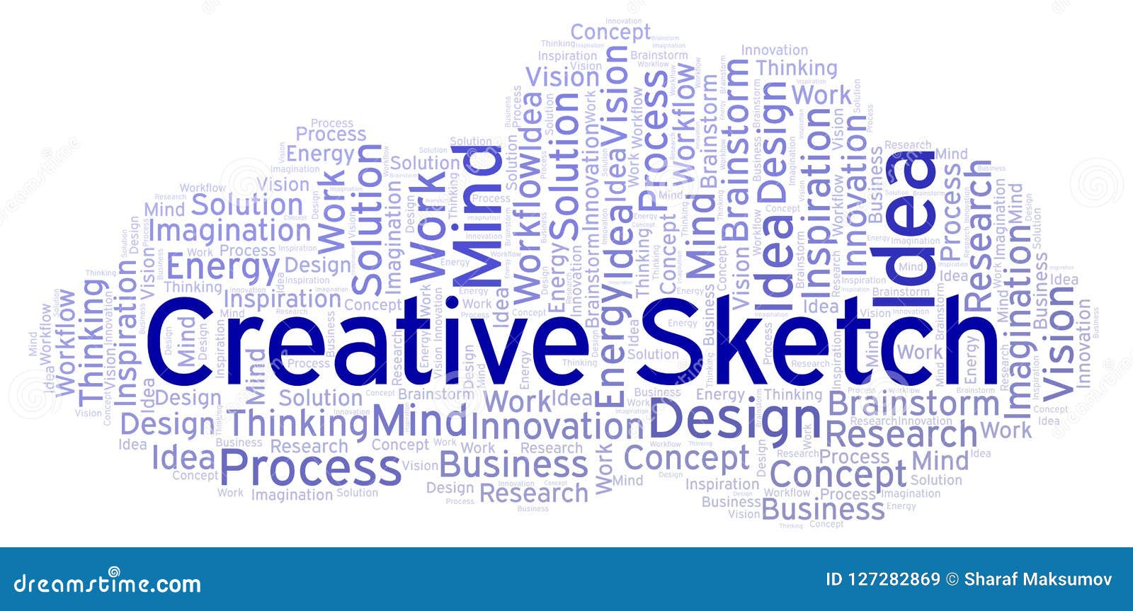 Creative Sketch Word Cloud, Made with Text only. Stock Illustration ...