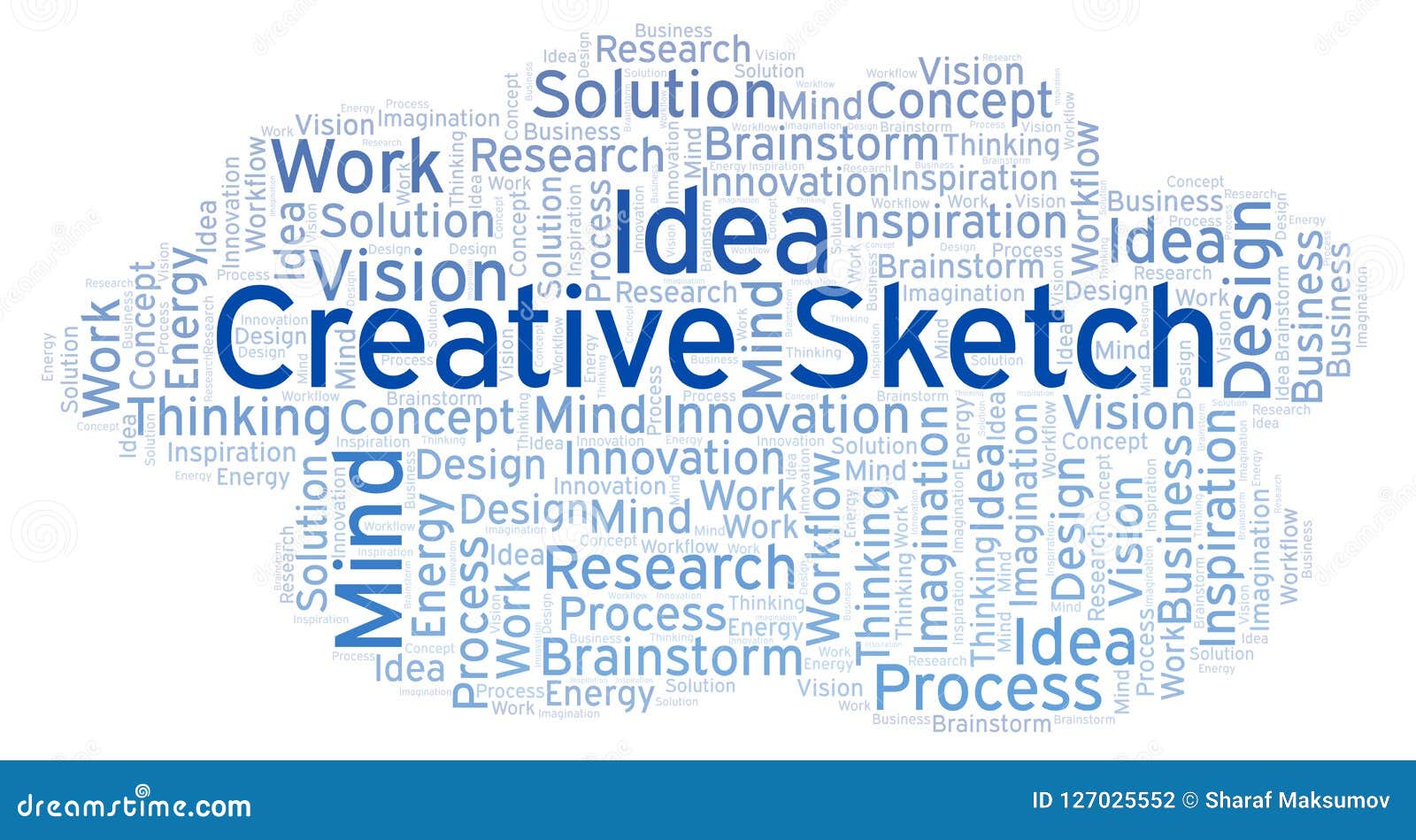 Creative Sketch Word Cloud, Made with Text only. Stock Illustration ...