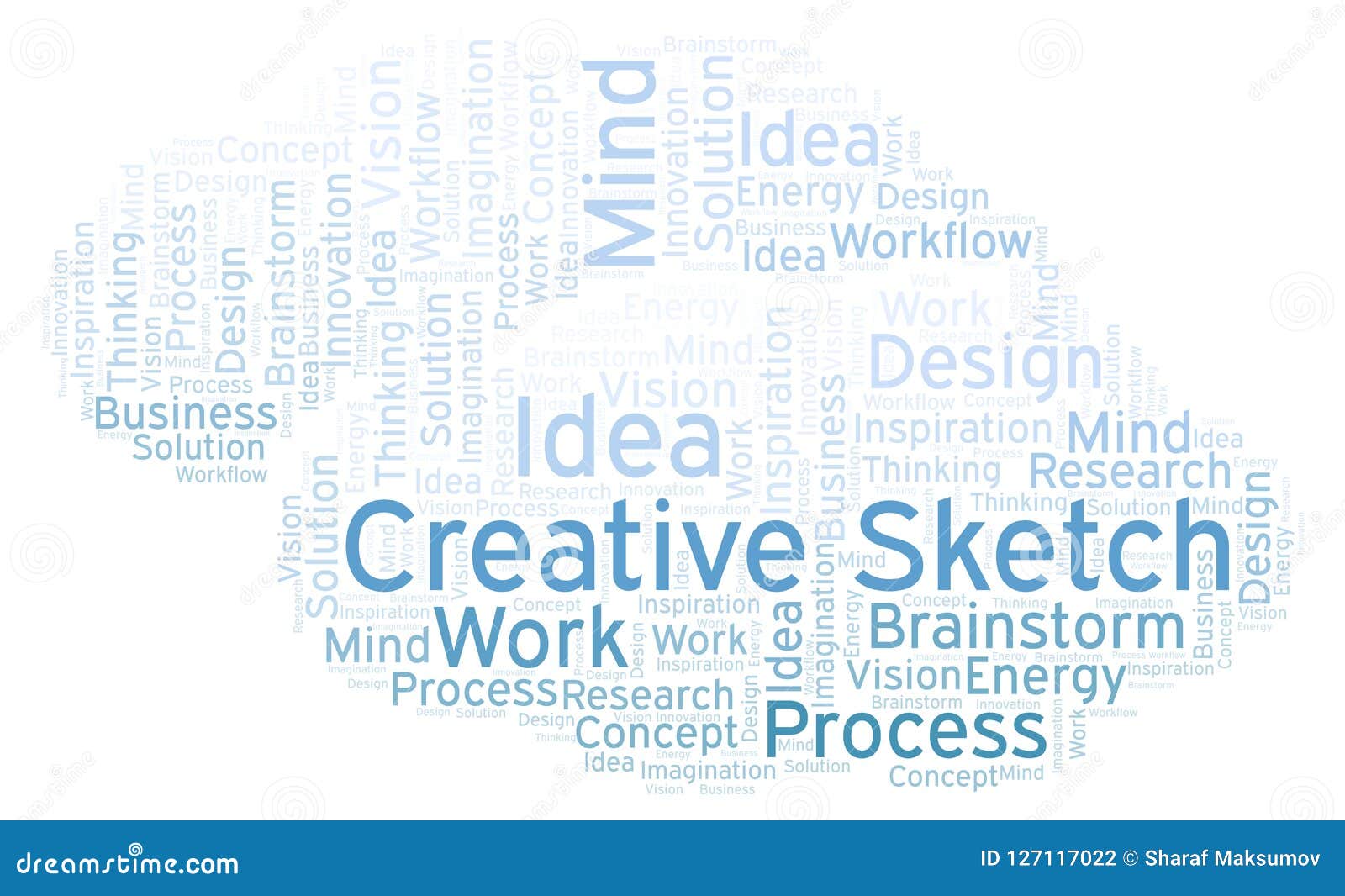 Creative Sketch Word Cloud, Made with Text only. Stock Illustration ...