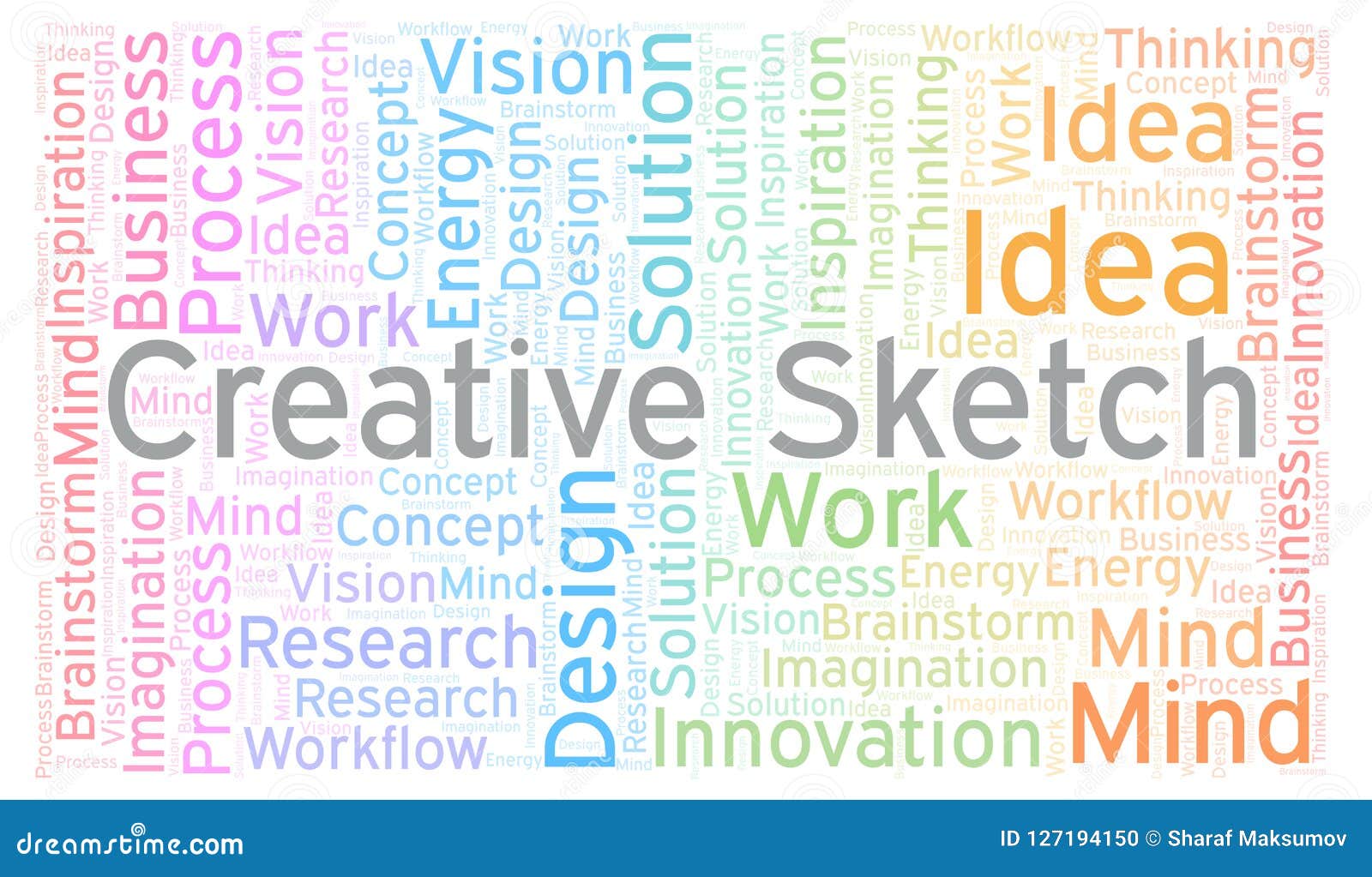 Creative Sketch Word Cloud, Made with Text only. Stock Illustration ...