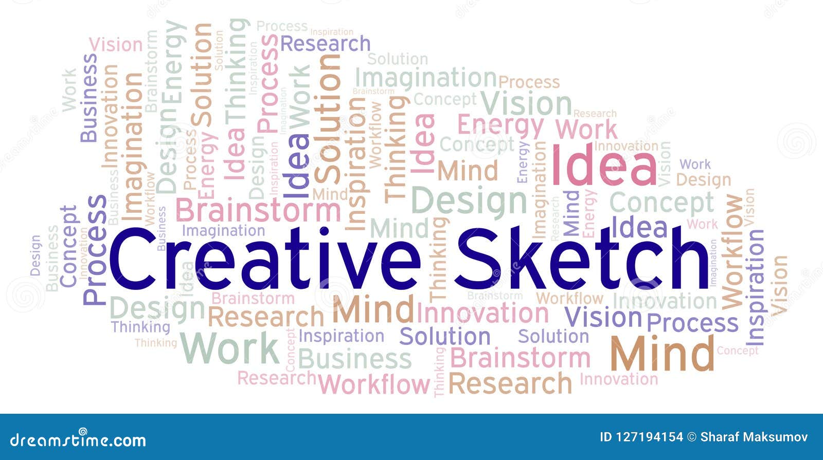 Creative Sketch Word Cloud, Made with Text only. Stock Illustration ...