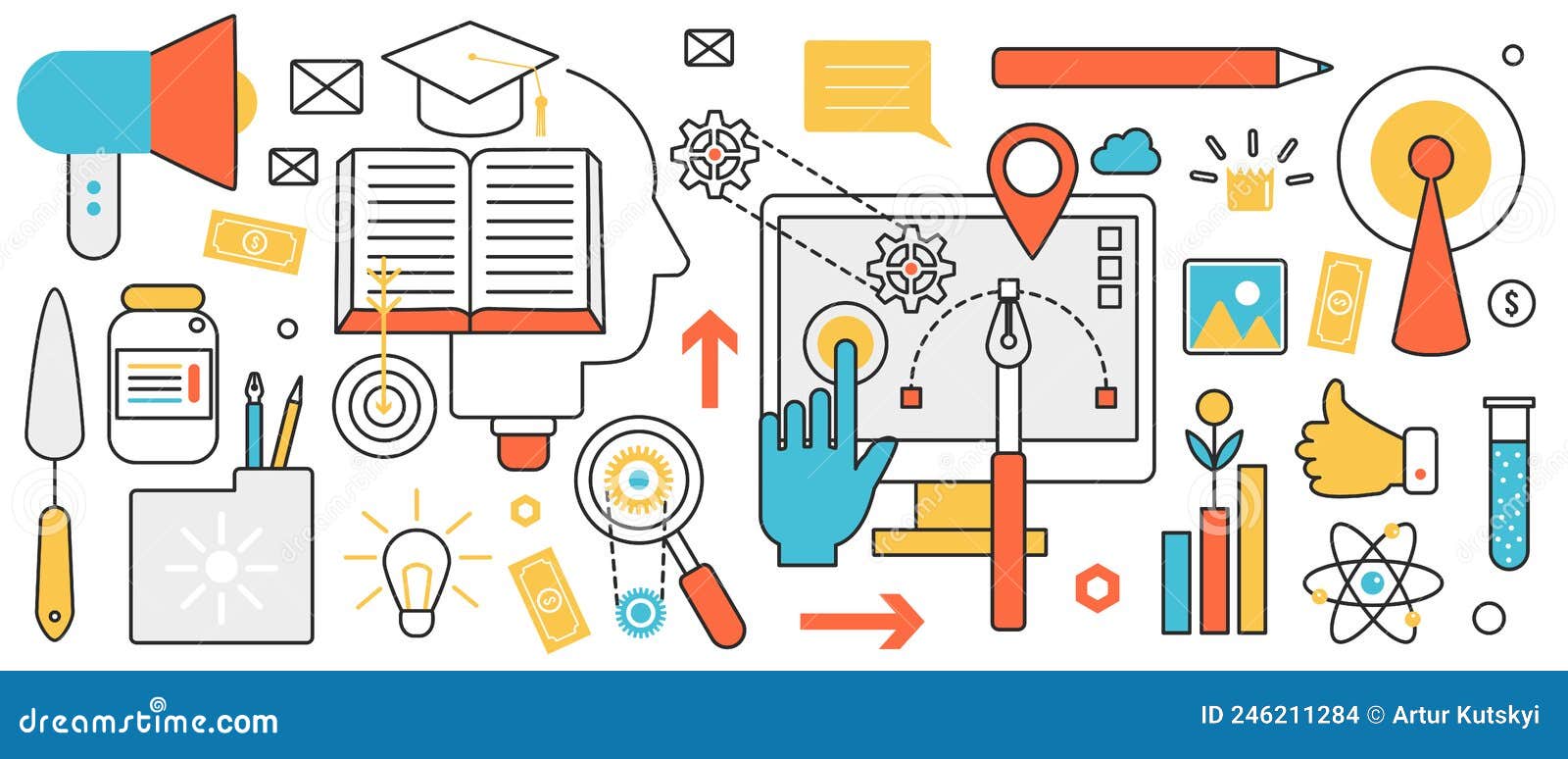 Knowledge And Human Mind - Pictured As Word Knowledge Inside A Head To ...