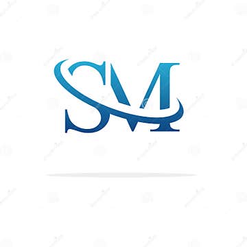 Creative SM Logo Icon Design Stock Vector - Illustration of alphabet ...
