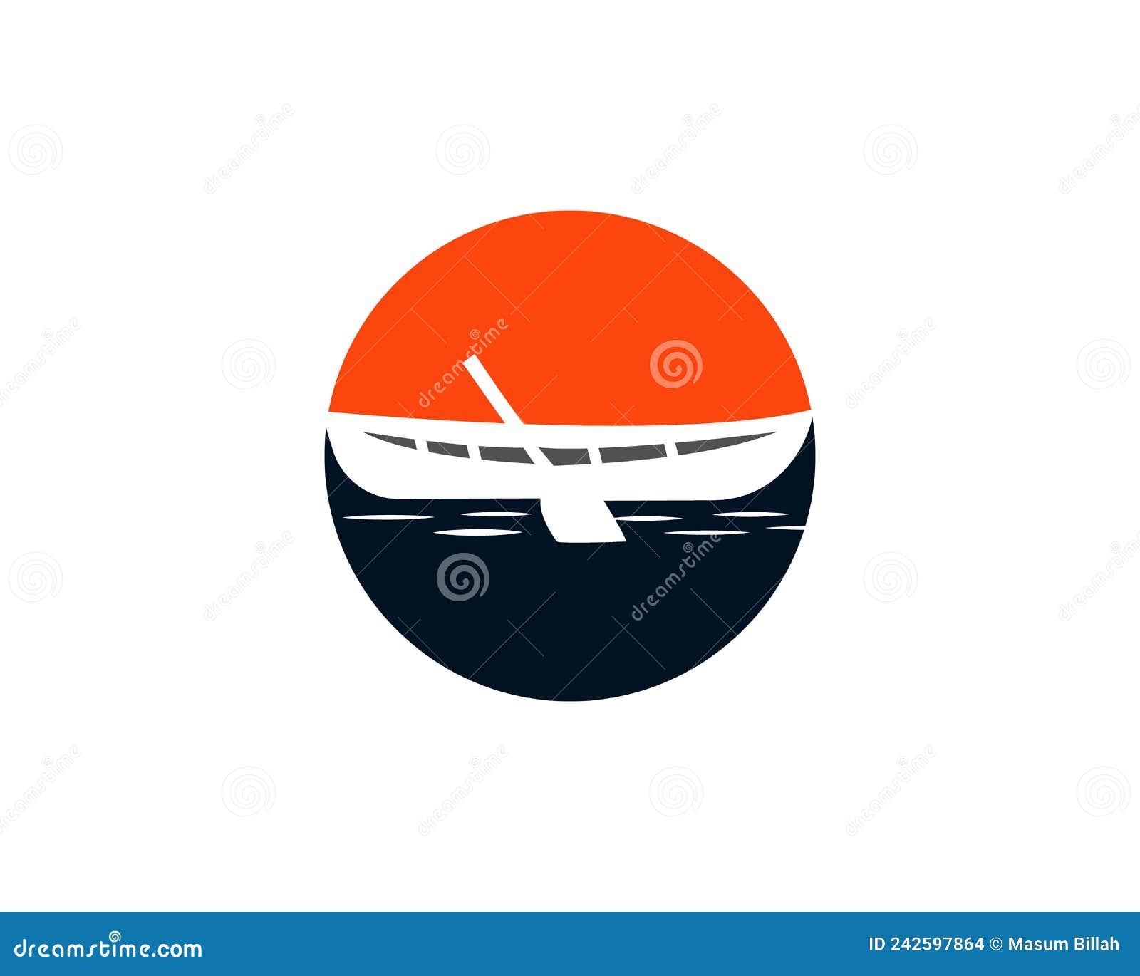 Creative Small Boat Ship Logo Design. Stock Vector - Illustration of ...