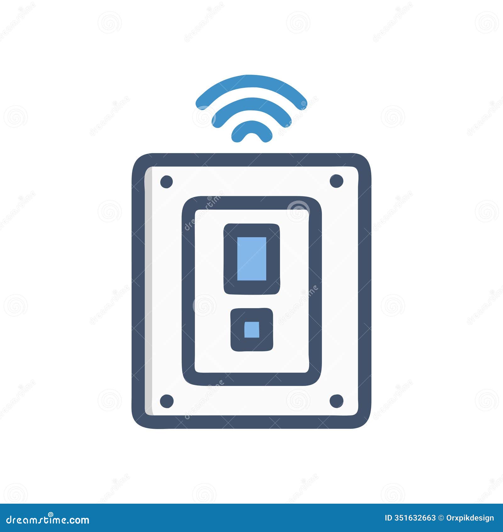 Creative Smart Light Switch Icon Representation Stock Illustration ...