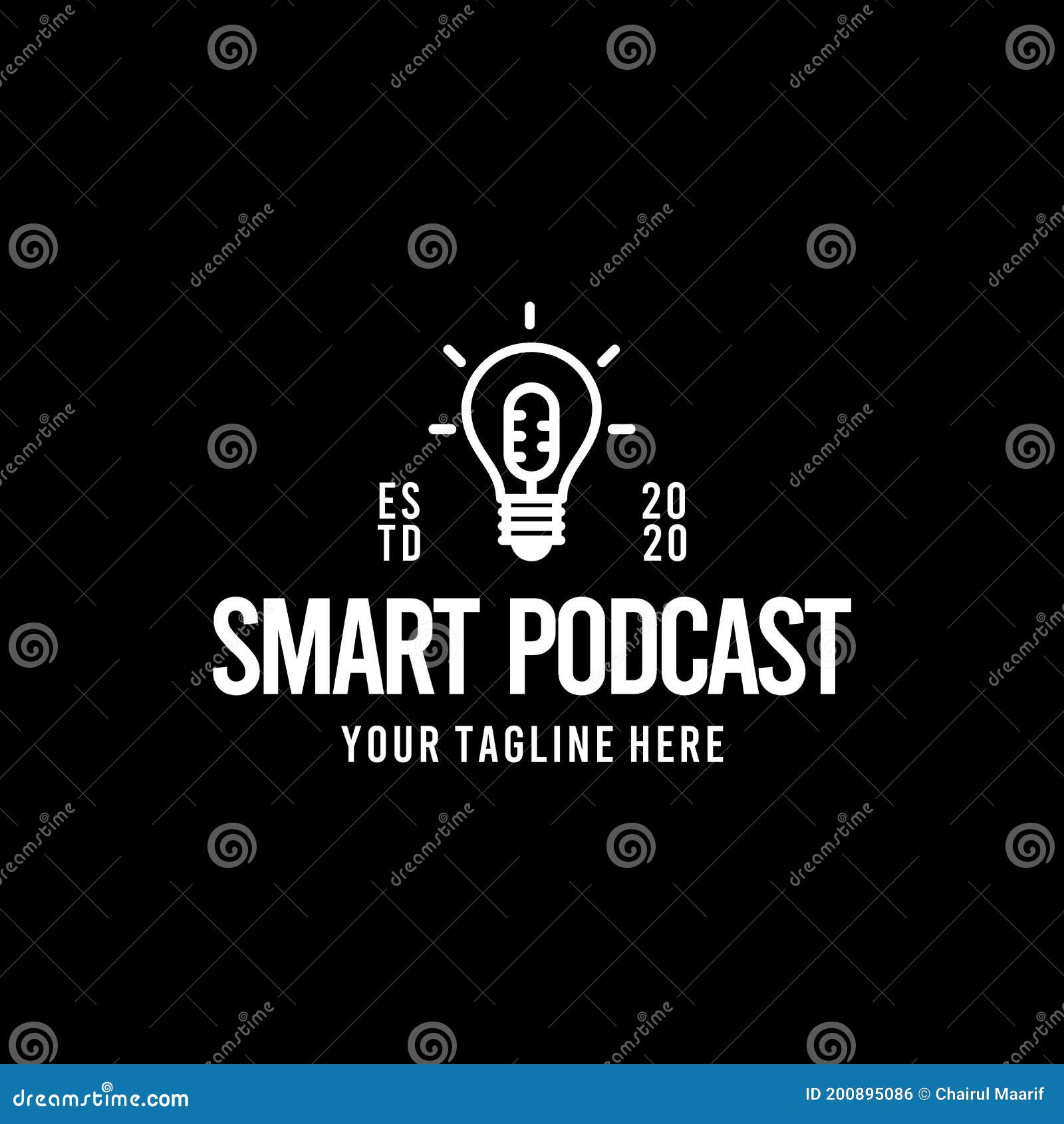 Creative Smart Podcast Logo Design Stock Illustration - Illustration of ...