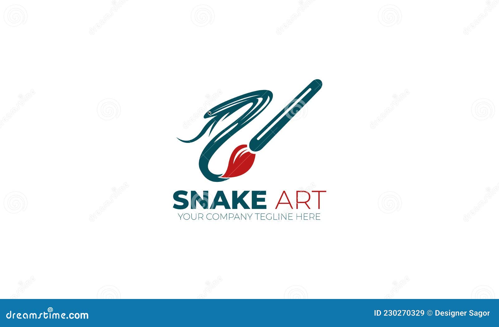 Creative Snake Art Logo Design Stock Vector - Illustration of mascot ...