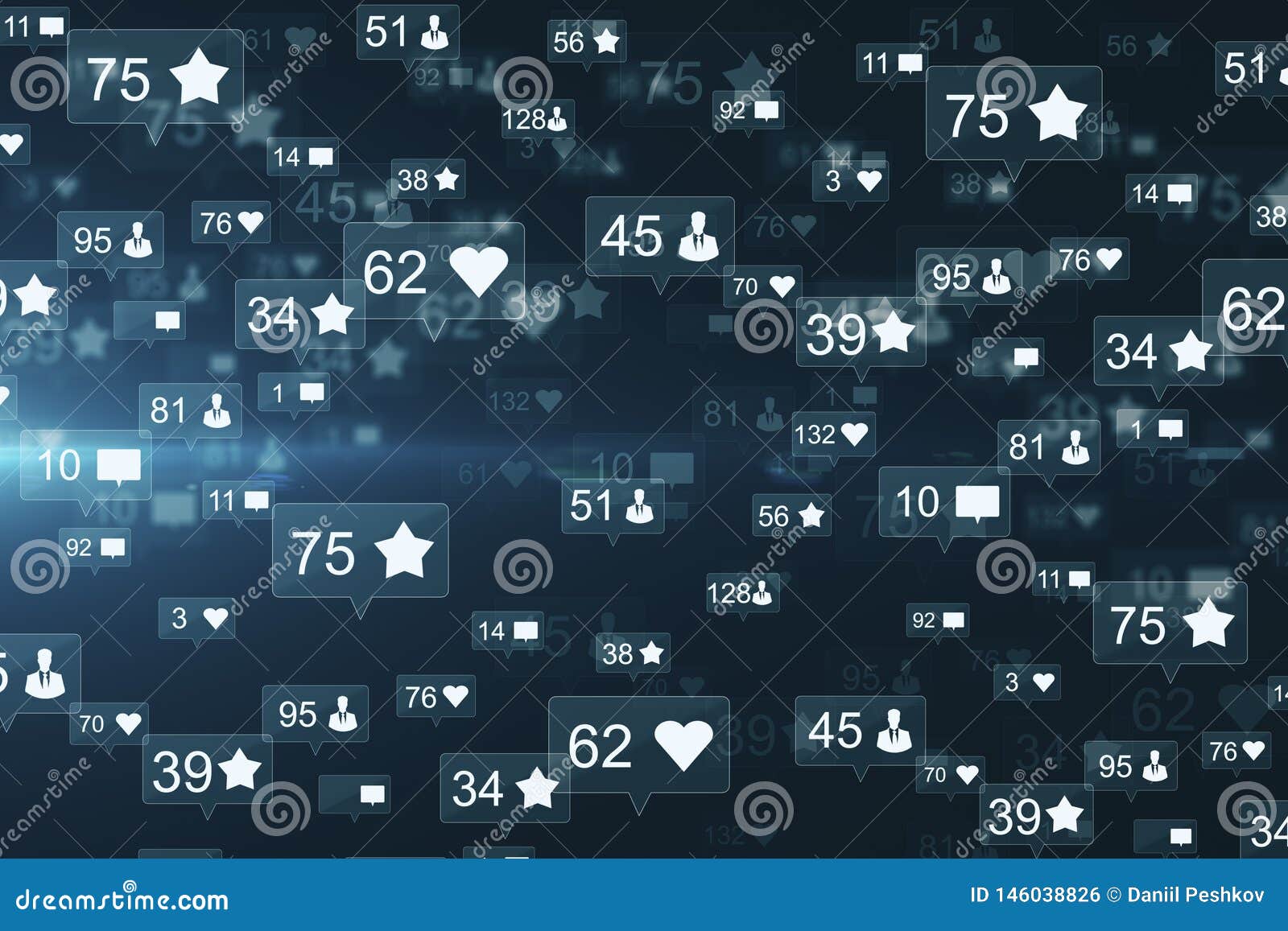 Creative Social Media Backdrop Stock Illustration - Illustration of ...