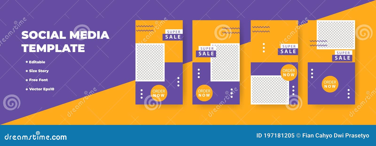 Creative Social Networks Stories Design, Vertical Banner Stock Vector ...