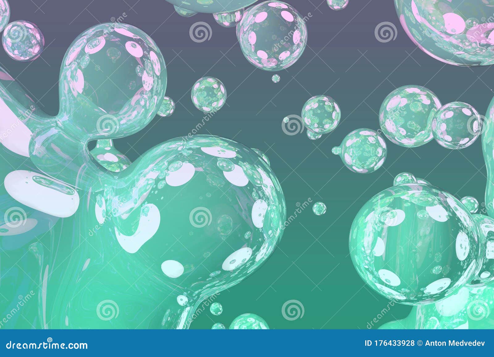 Soap Shiny Liquid Abstract Gradient Texture or Background 3D ...