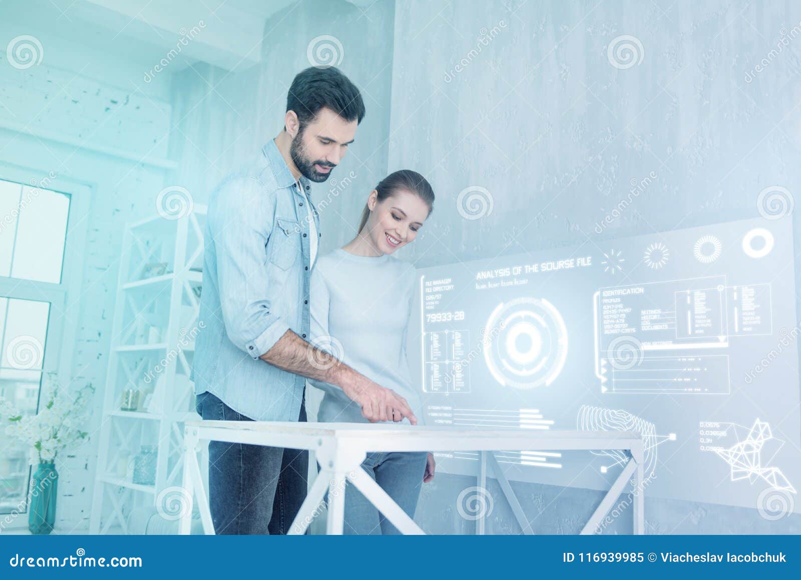 Creative Software Developers Smiling and Working Together Stock Image ...
