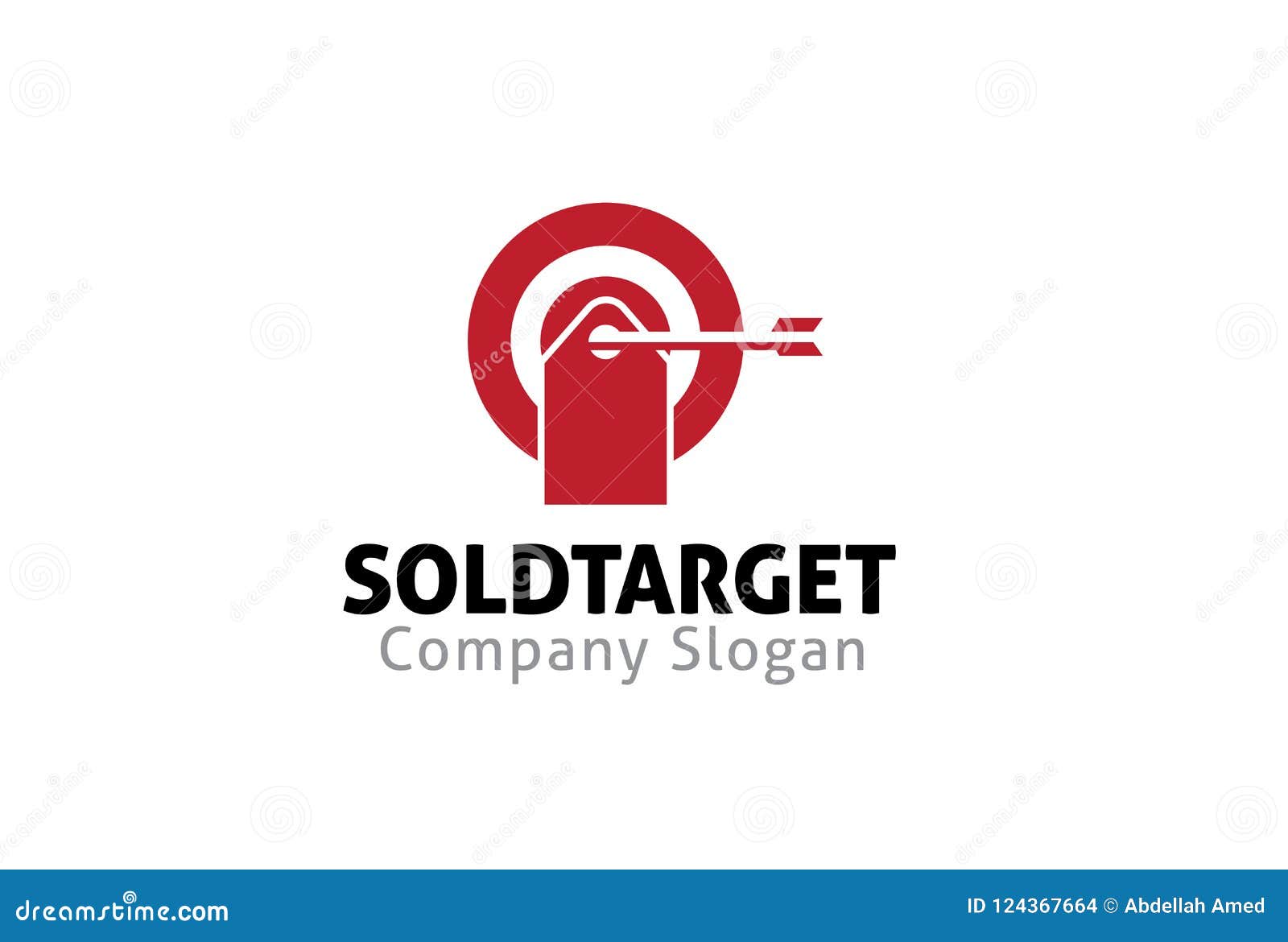 Sold Target Logo Design Illustration Stock Vector - Illustration of ...
