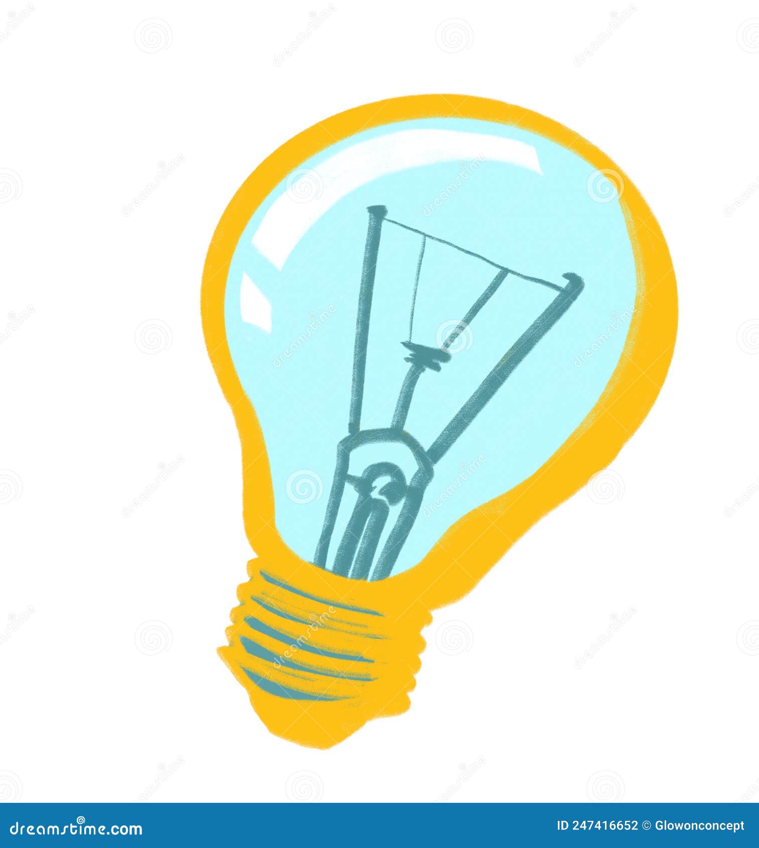 Creative Solution Light Bulb Hand Draw Doodle Illustration Icon Stock ...