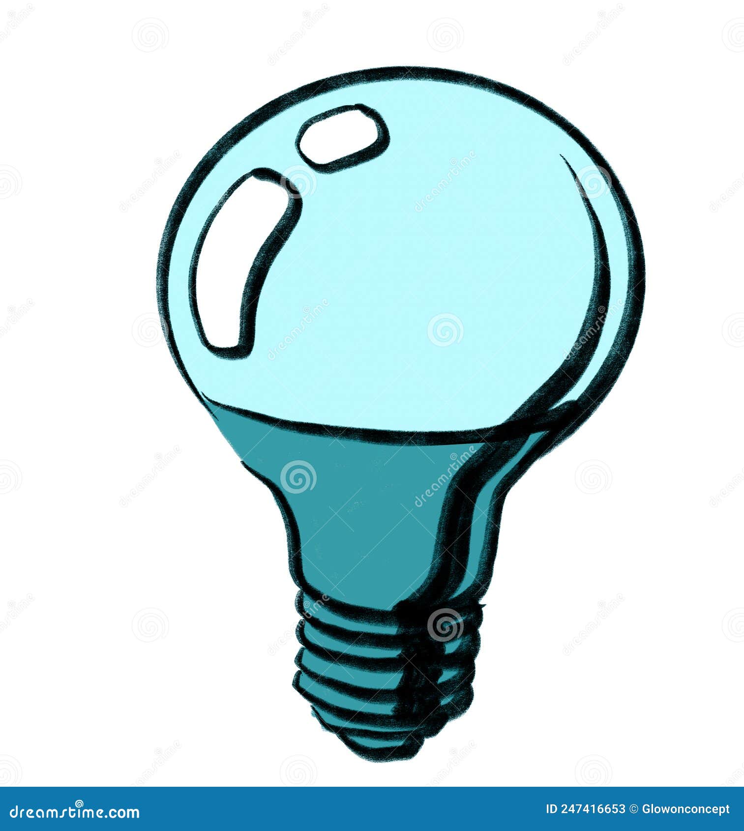 Creative Solution Light Bulb Hand Draw Doodle Illustration Icon Stock ...