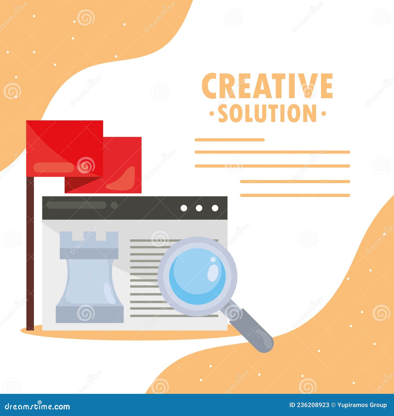 Creative solution poster stock vector. Illustration of development ...