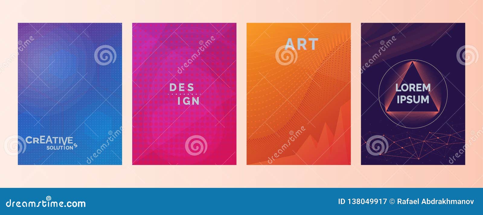 Creative Solutions Design Art Lorem Ipsum Text in Abstract Color ...
