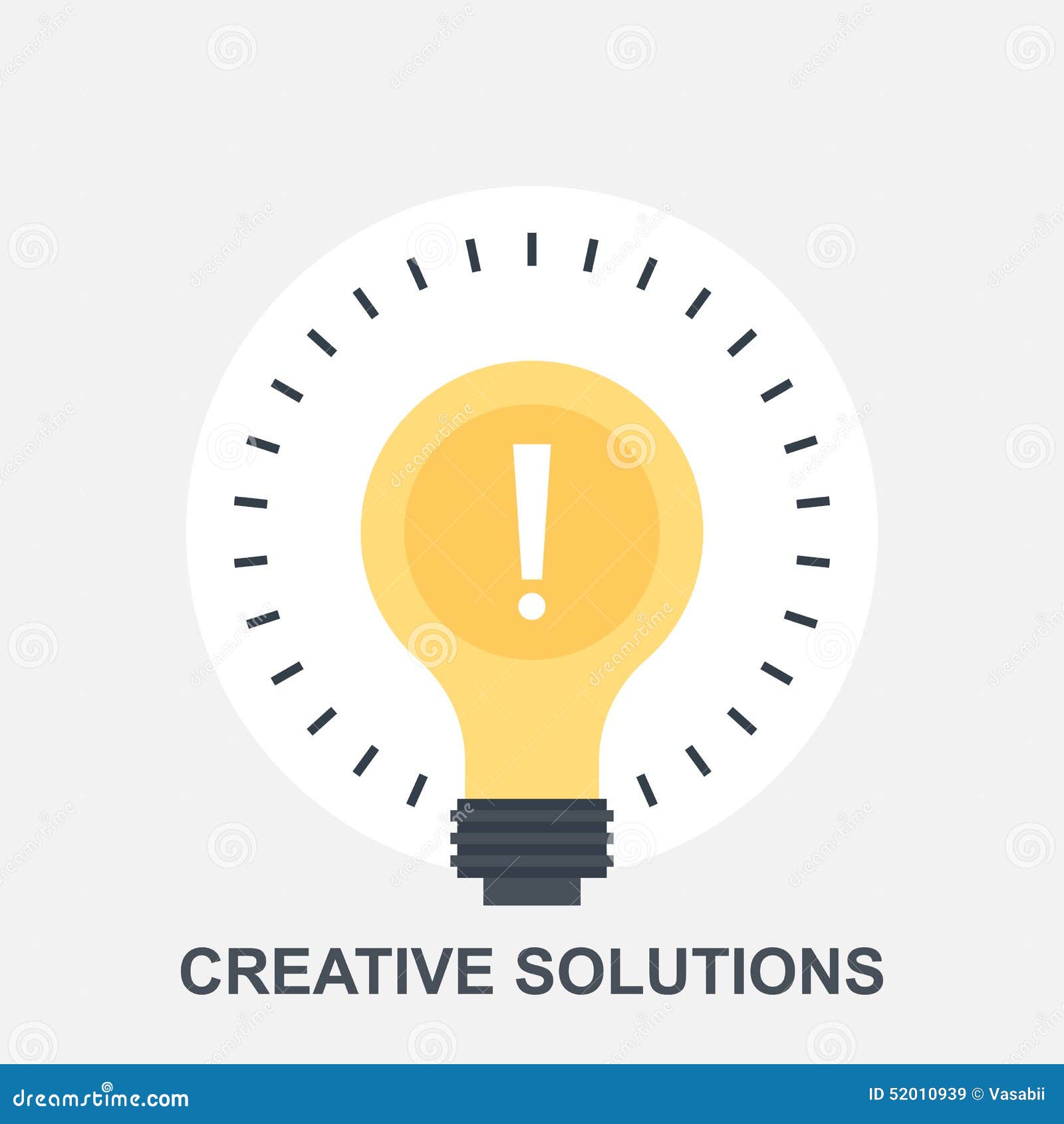Creative Solutions stock vector. Illustration of light - 52010939