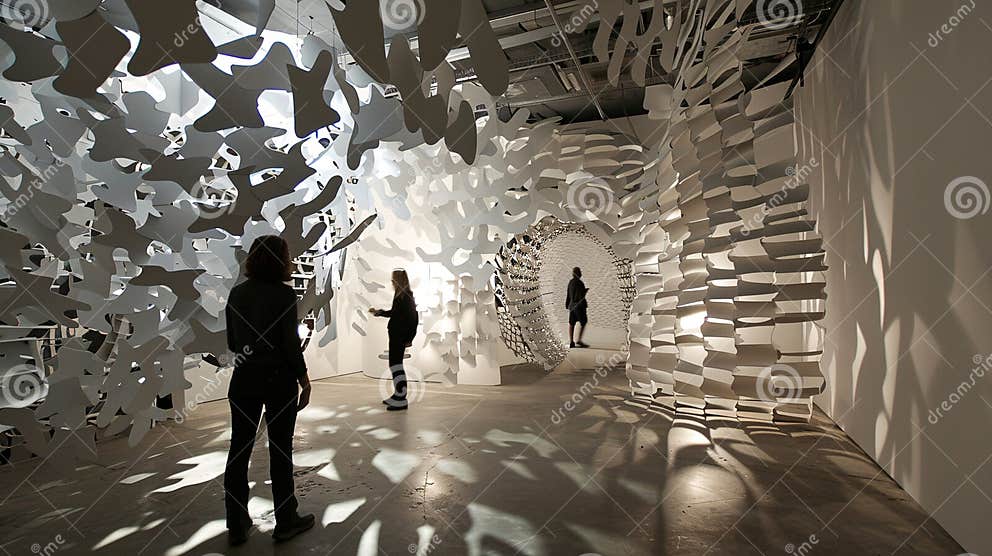 A Creative Space with an Art Installation Where 2D Cutouts Transform ...