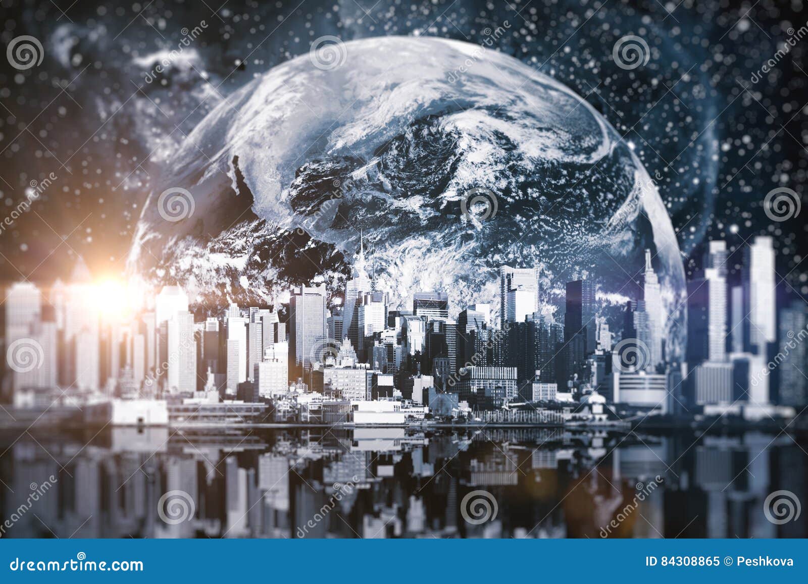 Creative space city stock image. Image of business, cityscape - 84308865