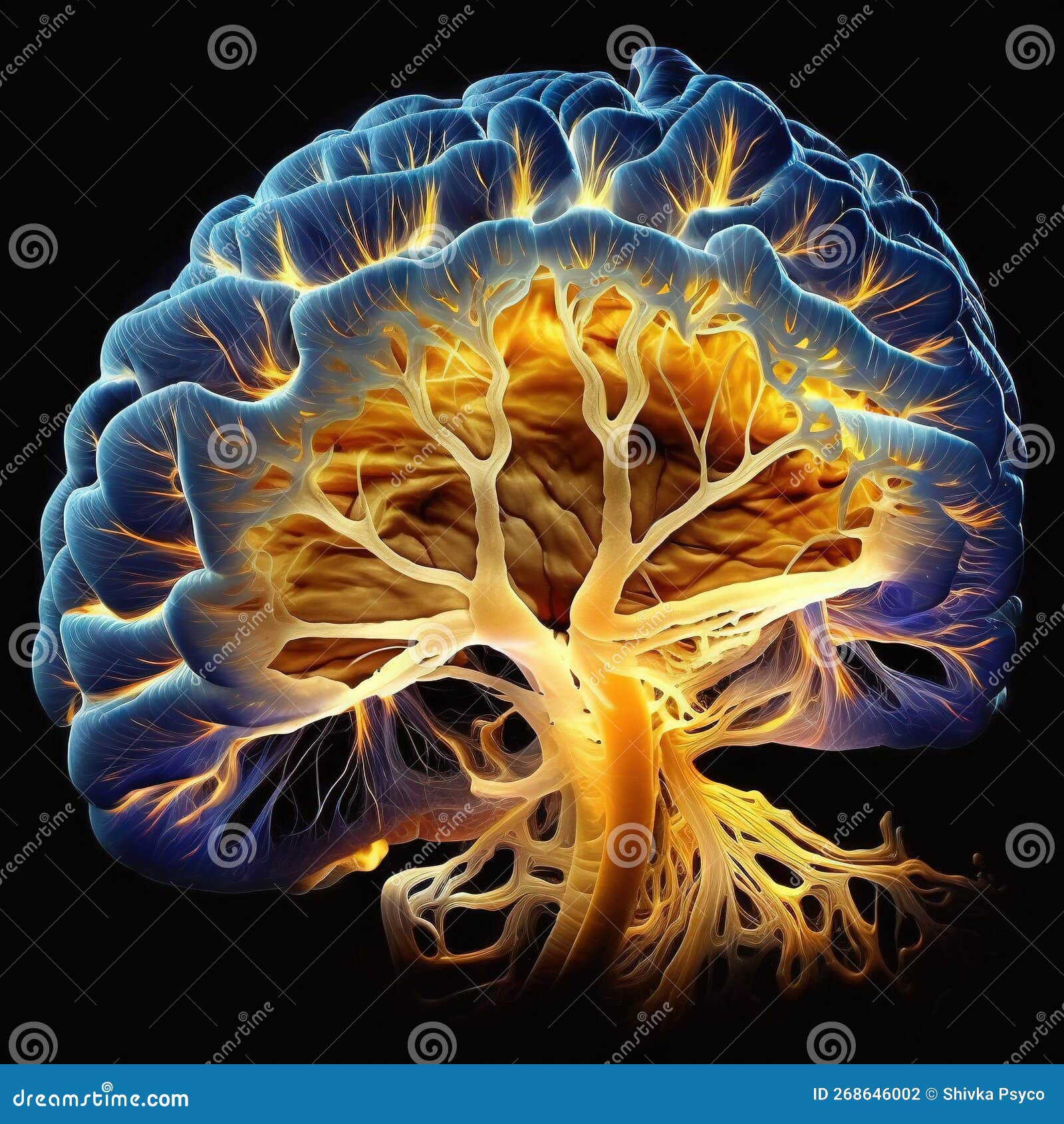 Creative Space Inside of Brain Stock Illustration - Illustration of ...