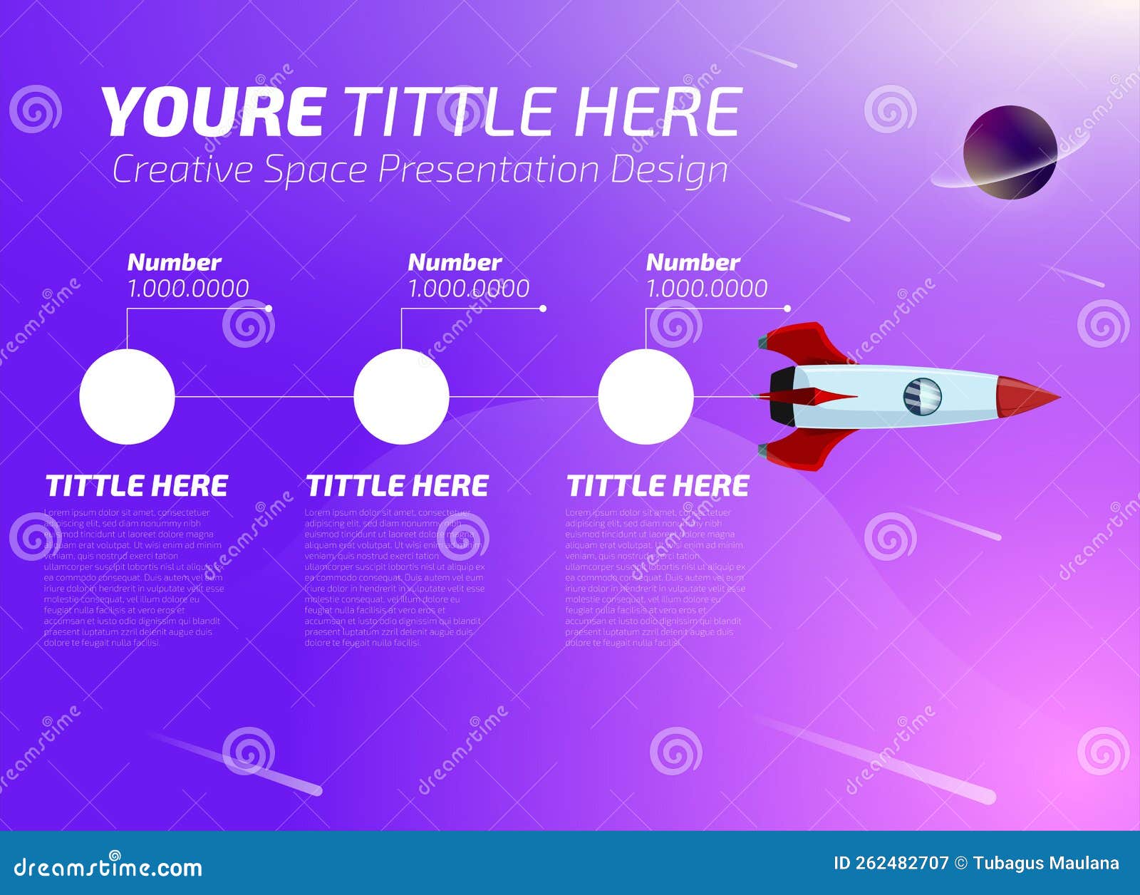 Creative Space Presentation Slide Page Background Stock Vector ...