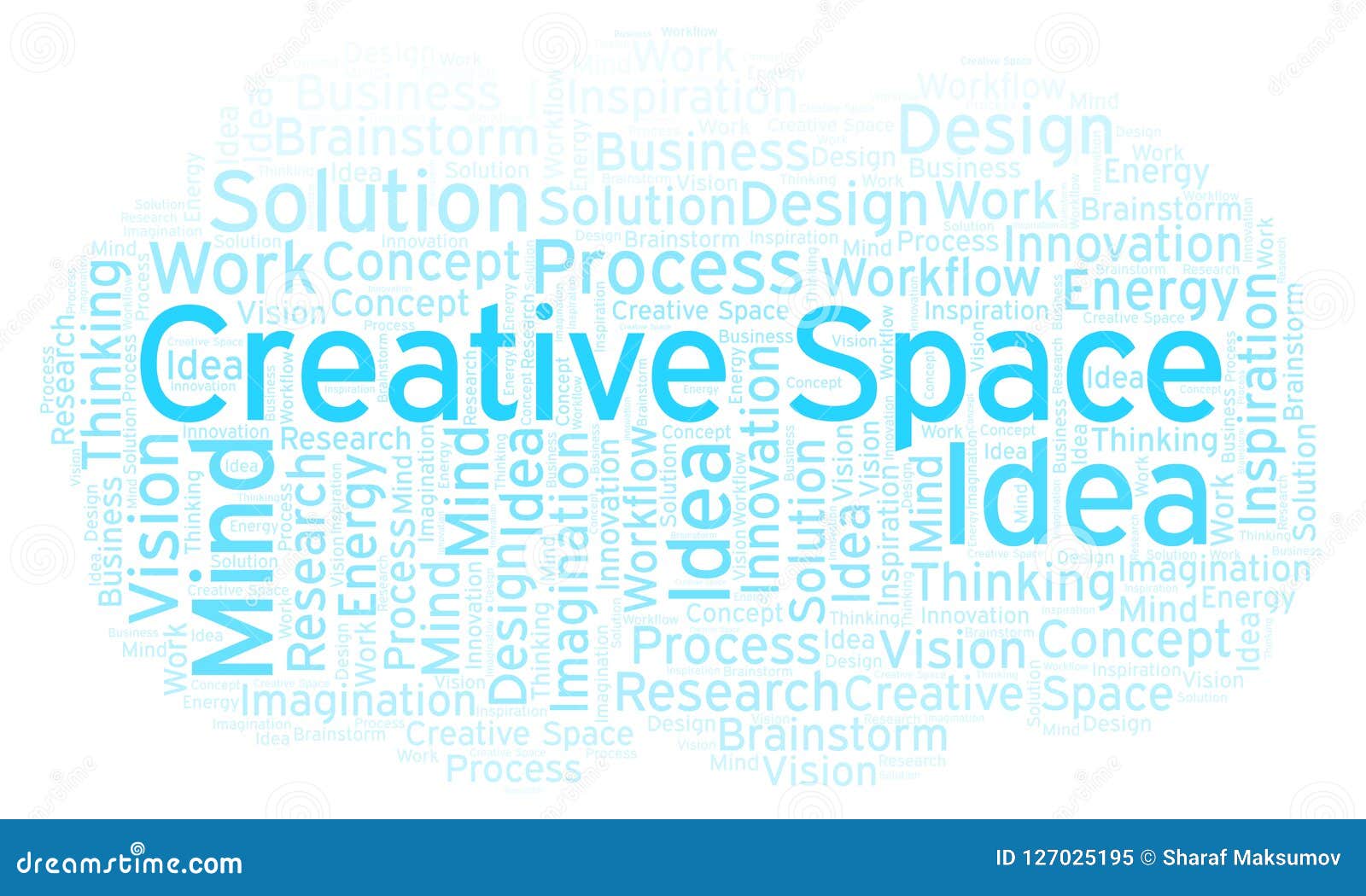 Creative Space Word Cloud, Made with Text only. Stock Illustration ...