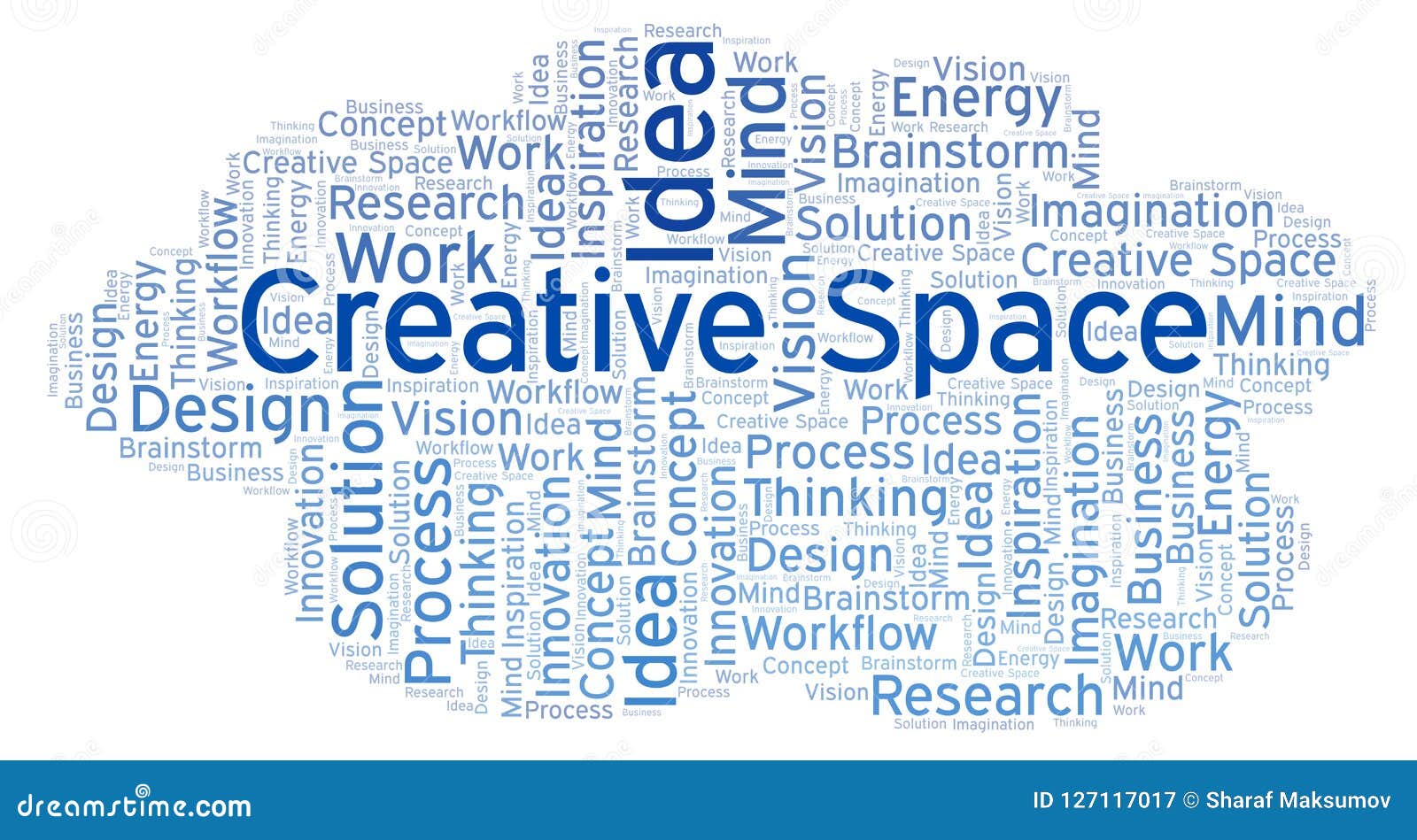 Creative Space Word Cloud, Made with Text only. Stock Illustration ...