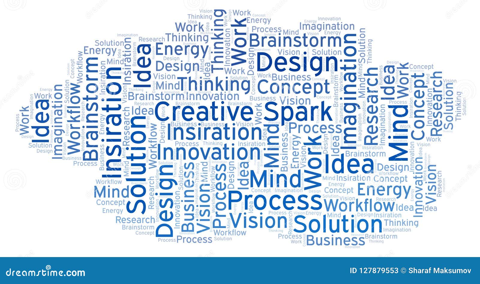 Creative Spark Word Cloud, Made with Text only. Stock Illustration ...