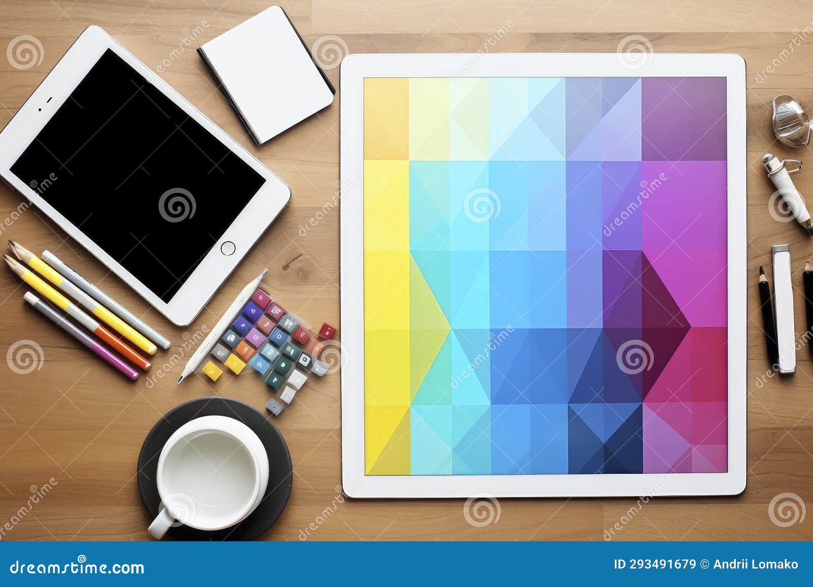 Creative Spectrum Workspace Stock Illustration - Illustration of ...