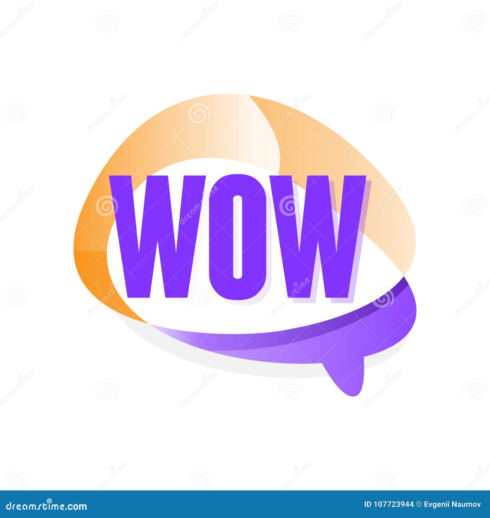 Creative Speech Bubble with Text Wow . Message Showing Surprise. Icon ...