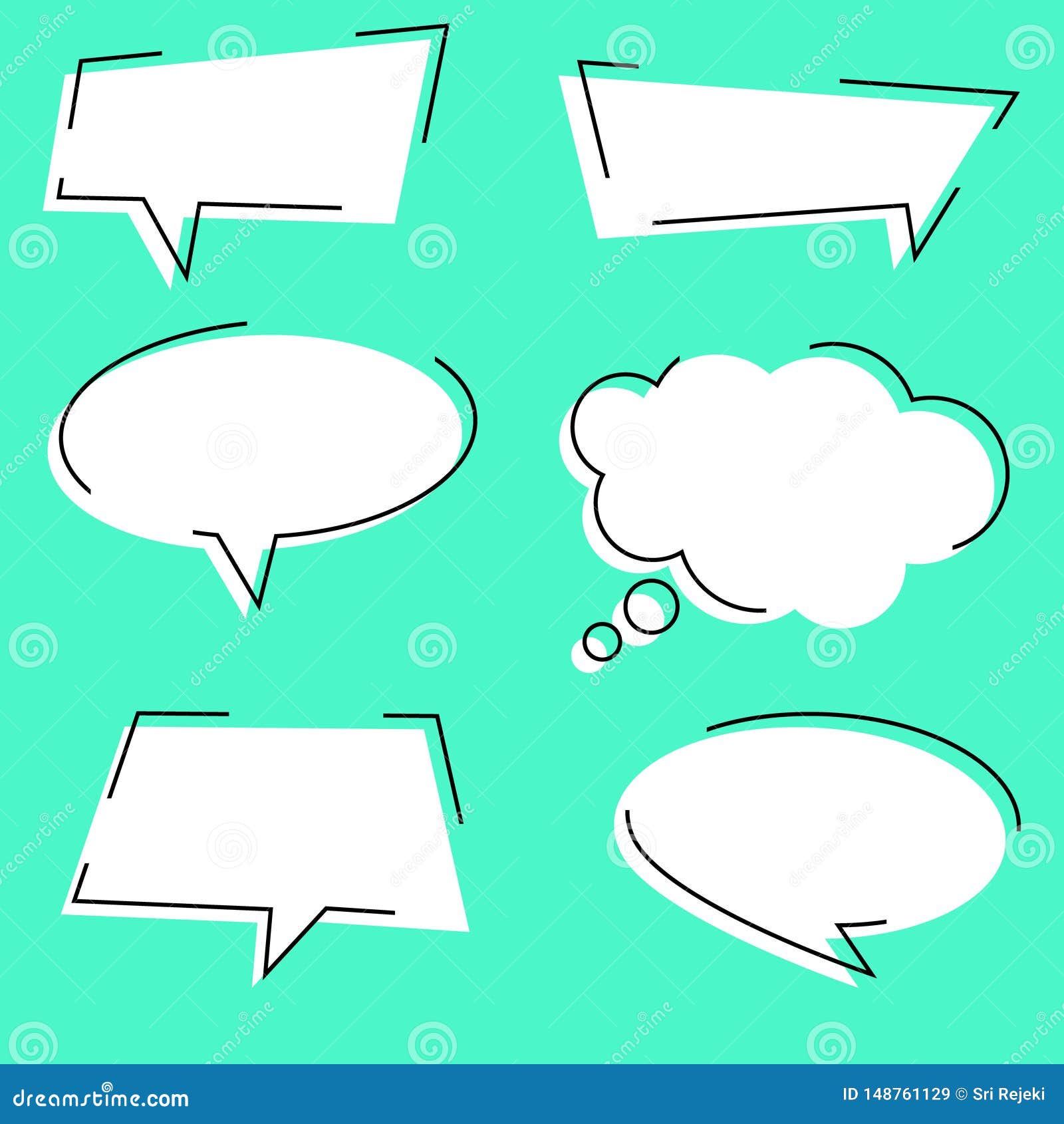Creative Speech Bubble Variation in Vector Stock Vector - Illustration of conversation, element ...