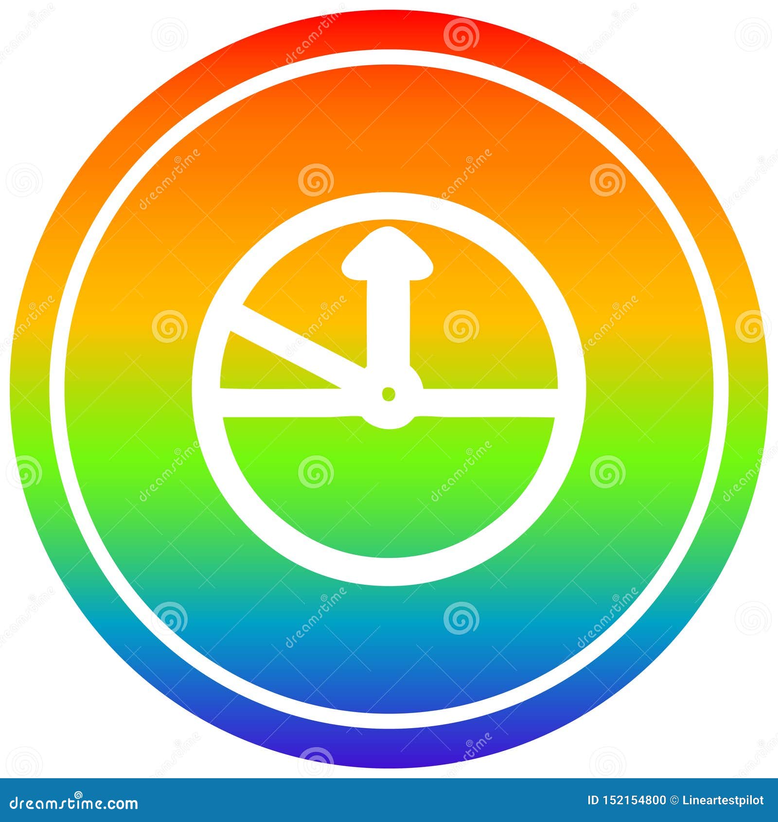 A Creative Speedometer Circular in Rainbow Spectrum Stock Vector ...