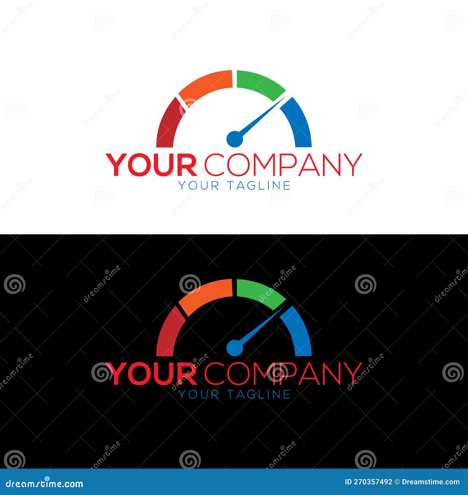 Creative Speedometer Logo Flat Design Stock Vector - Illustration of ...