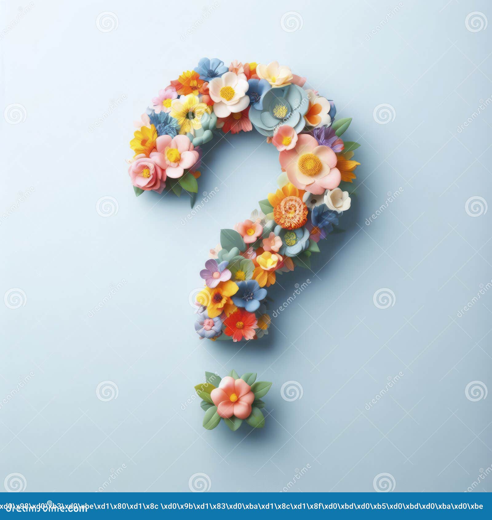 Creative Spring Question Mark Concept Made of Colorful Pastel Flowers ...