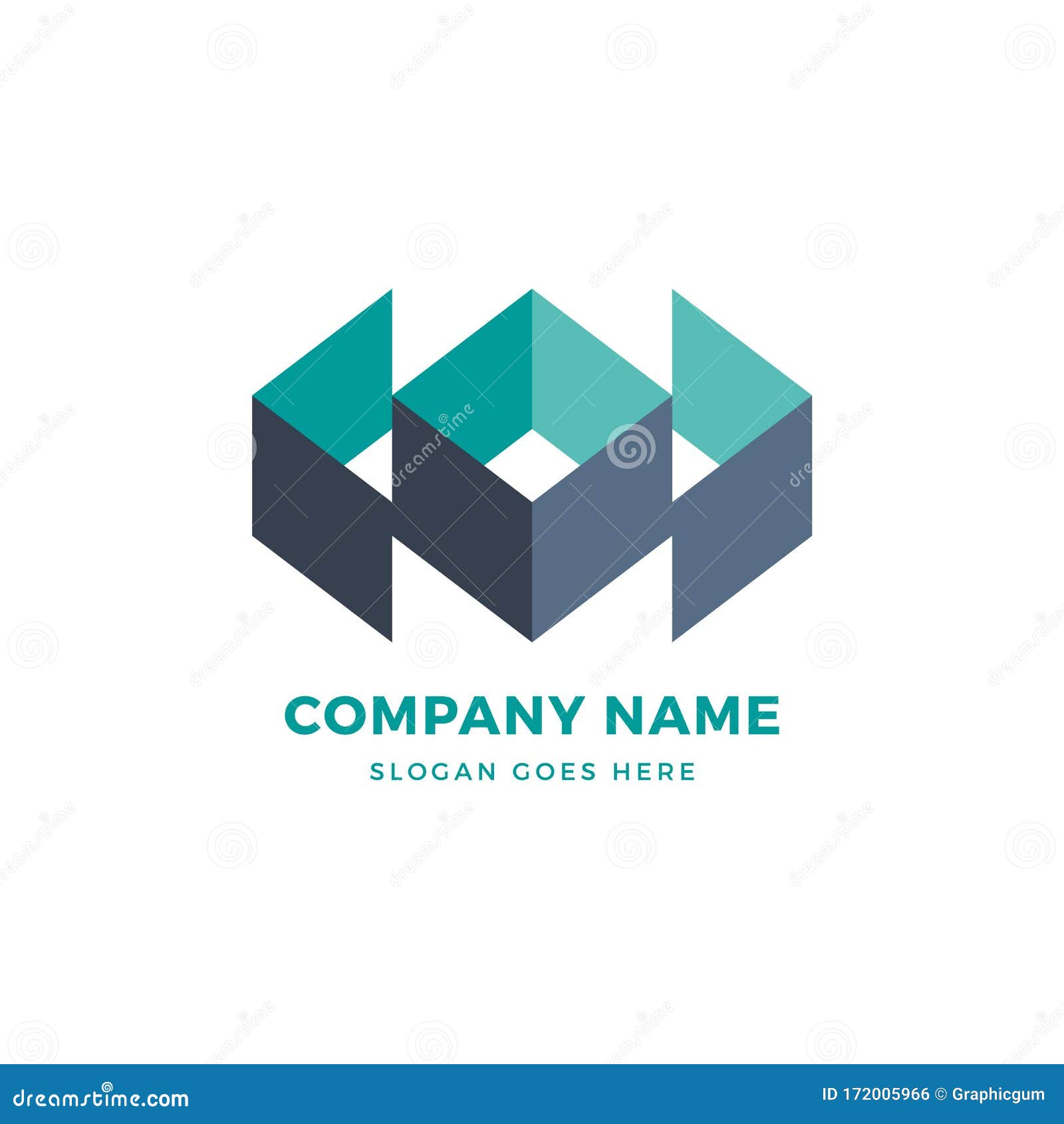 Creative Square Box Vector Logo Icon Design Template. Abstract Logotype ...