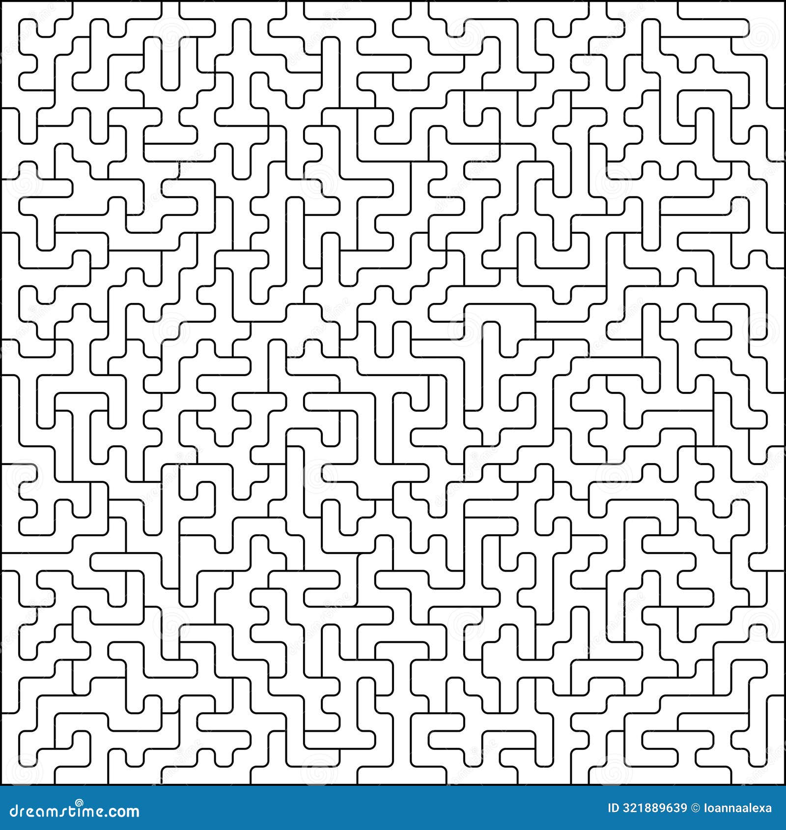 Creative Square Puzzle Template with Thin Vector Lines Suitable for ...