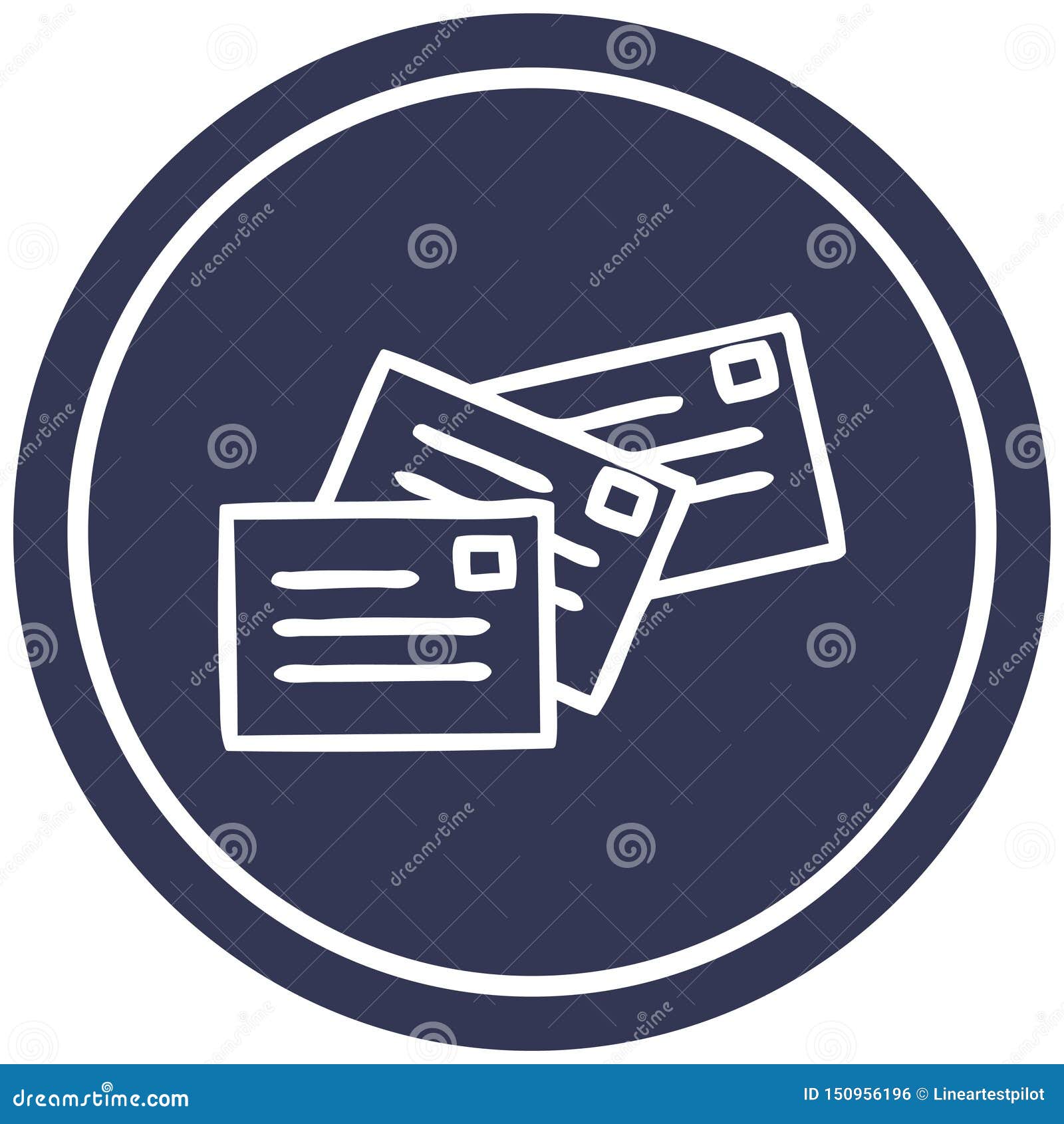 A Creative Stack of Letters Circular Icon Stock Vector - Illustration ...