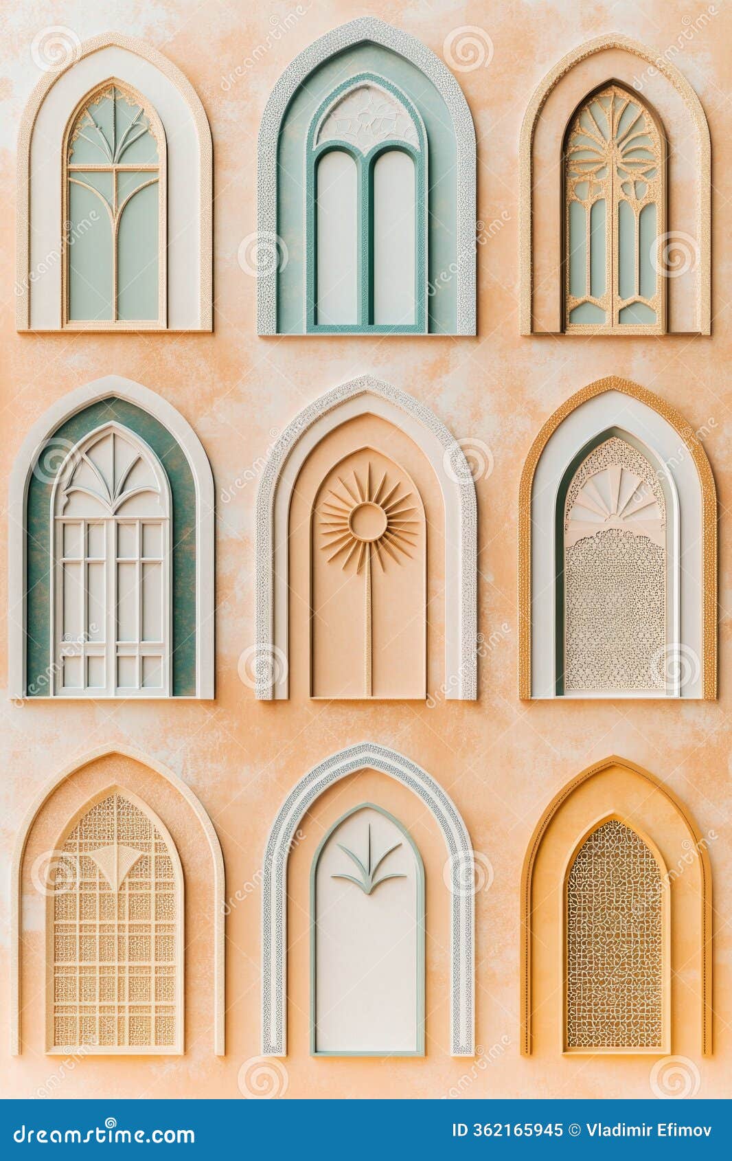 Creative Stained Glass Window Designs Collection Stock Image - Image of ...