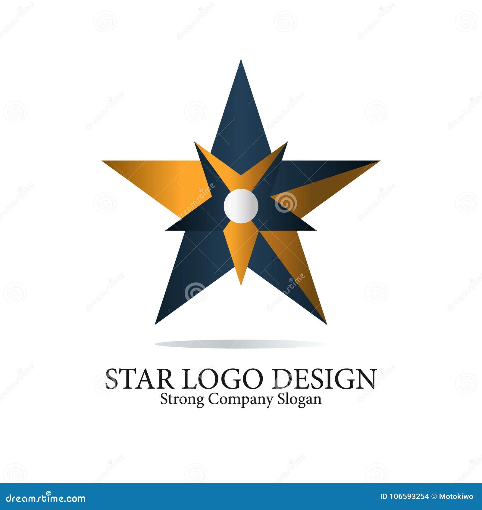 Creative Star Logo Design Idea. Stock Vector - Illustration of gold ...