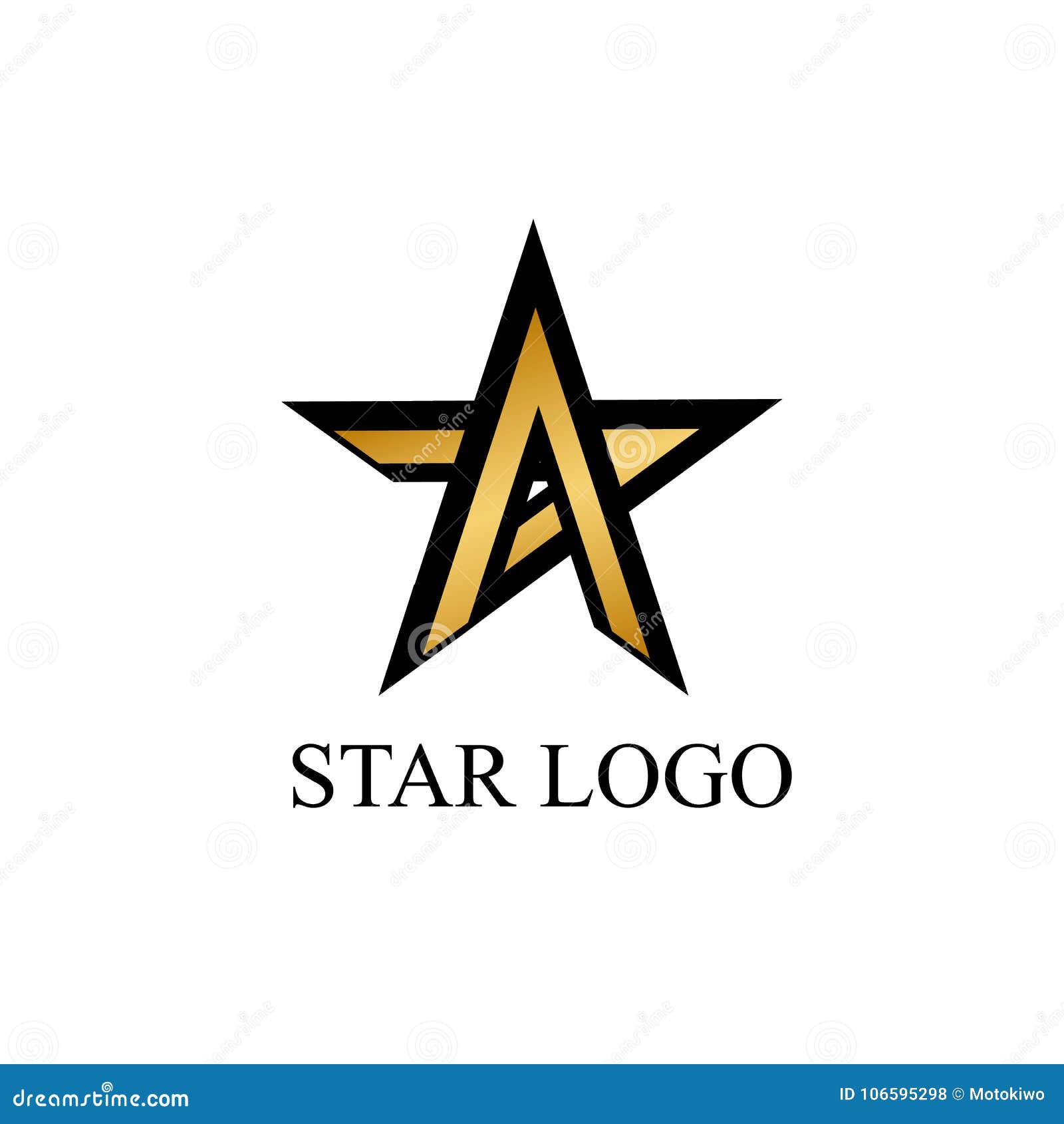Creative Star Logo Design Idea. Stock Illustration - Illustration of ...