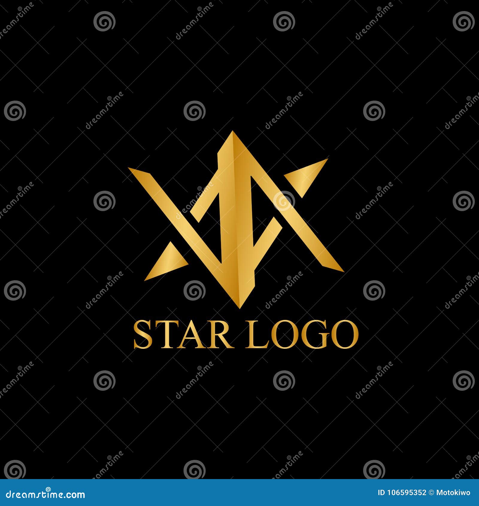 Creative Star Logo Design Idea. Stock Illustration - Illustration of ...