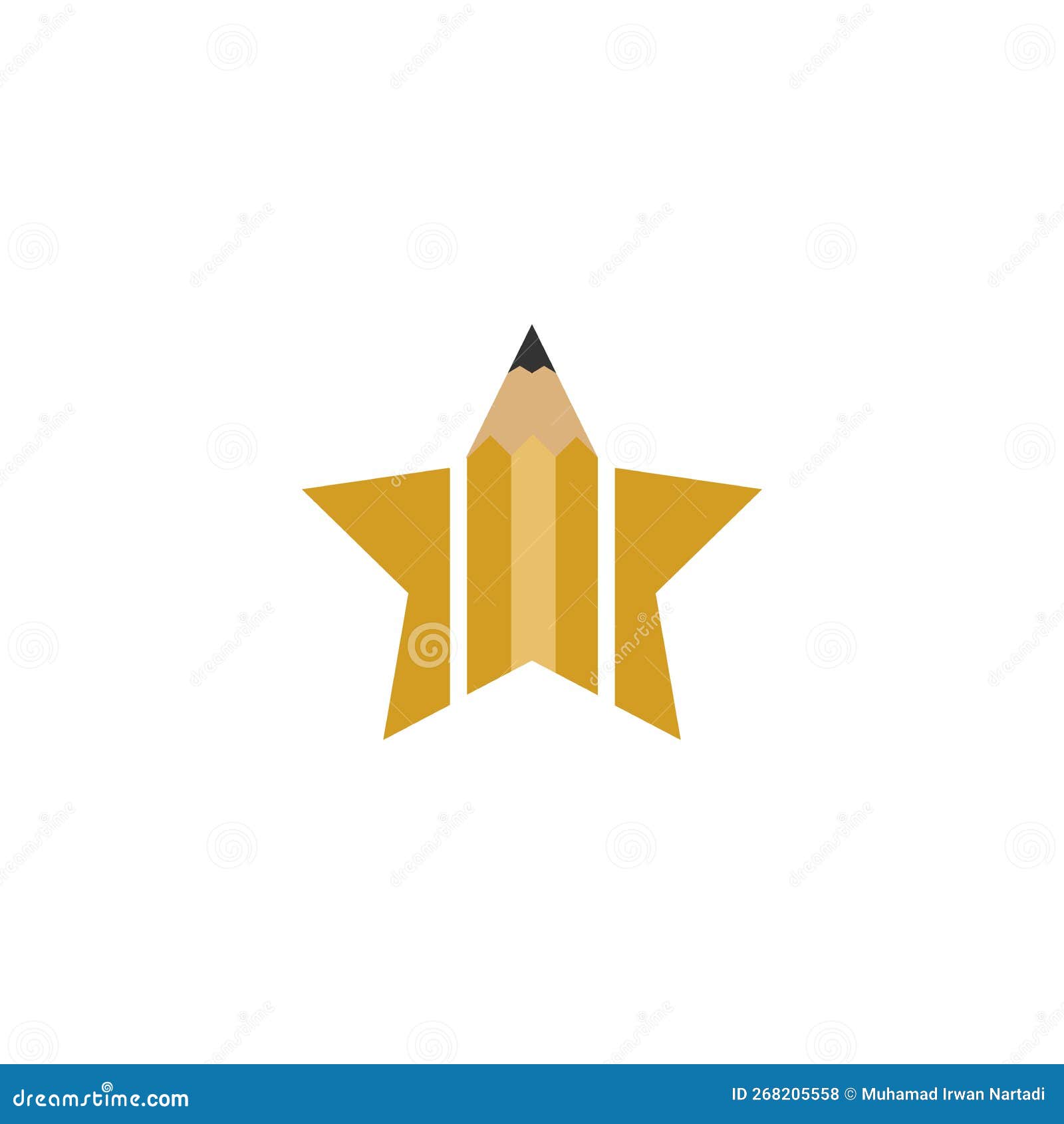 Creative Star Pencil. Vector Logo Icon Stock Vector - Illustration of ...